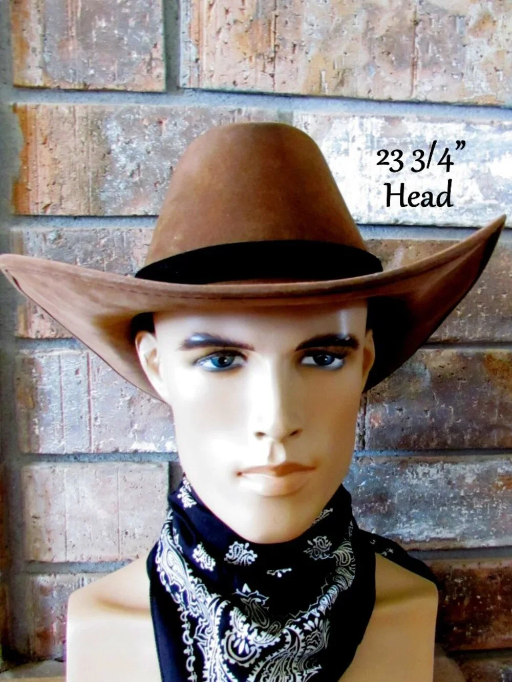 Accessories | Cowboy Hat For Costume L 7 12 23 34 Head Size Faux Suede ...